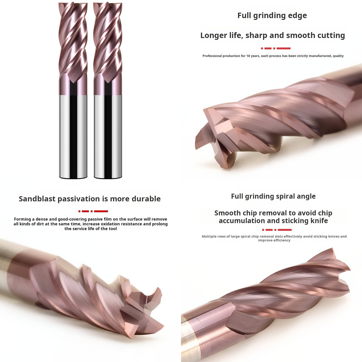 HRC60 Square end mills 4 flute - Changzhou Yugen Tools Co., Ltd